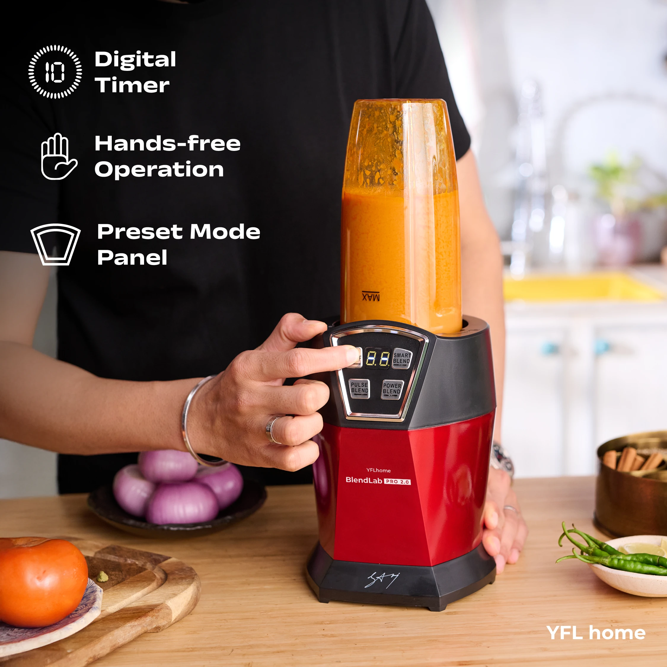 BlendLab Pro 2.0 1200W Mixer Grinder | Precision in Your Kitchen | CÜRAA