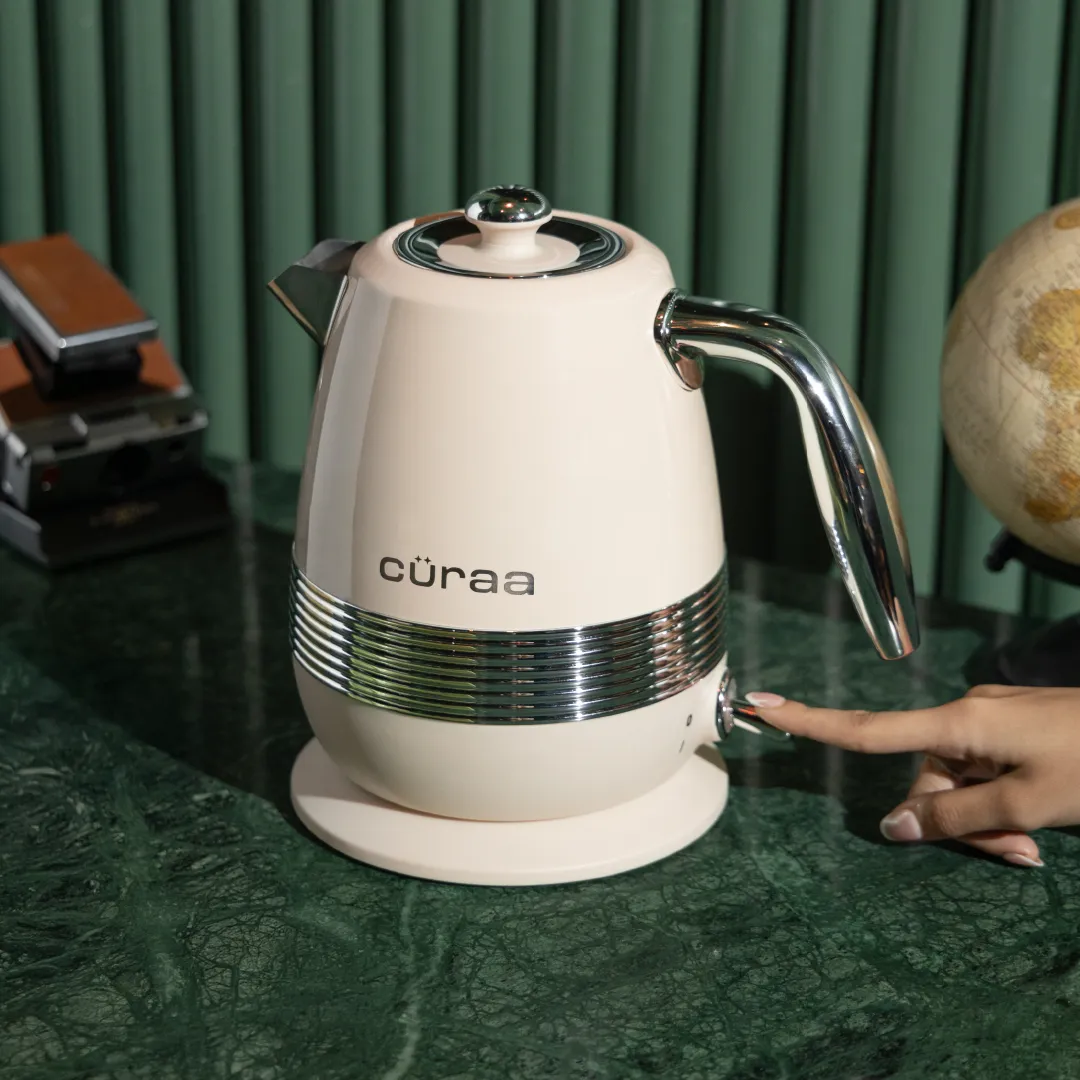 Beige Retro Electric Kettle