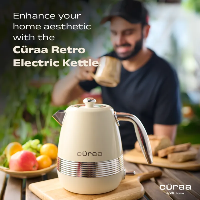 Beige Retro Electric Kettle
