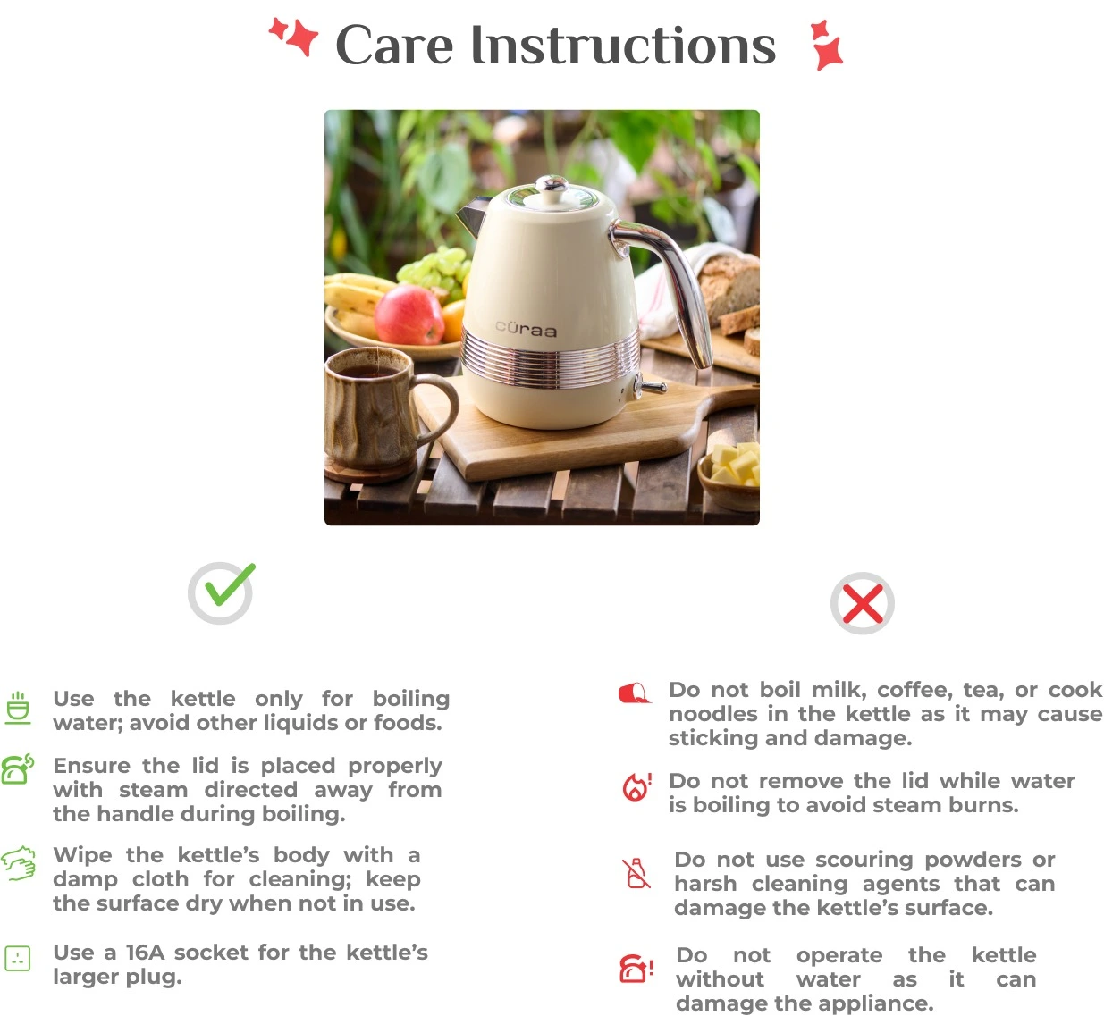 Beige Retro Electric Kettle