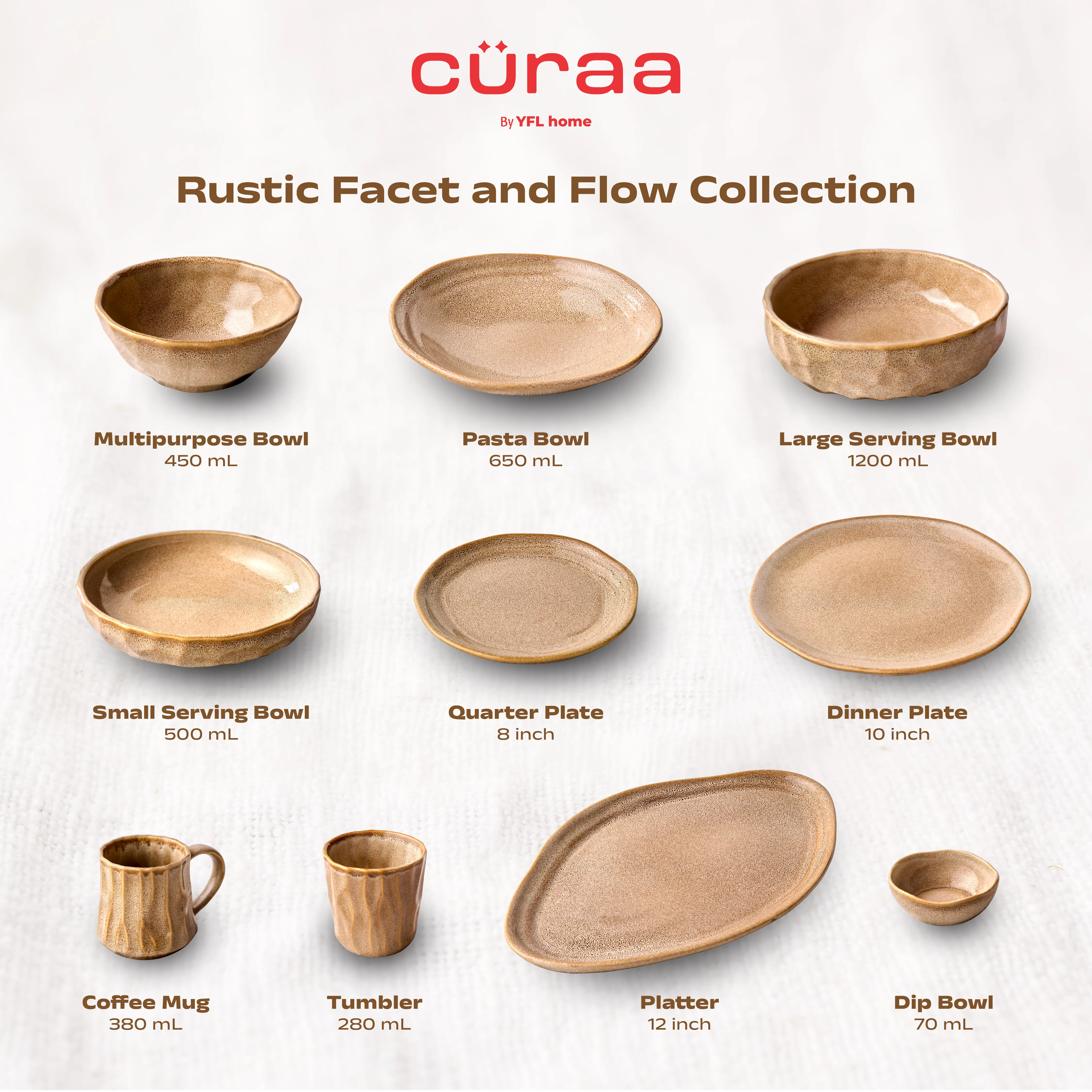 Rustic Facet and Flow Collection Platter